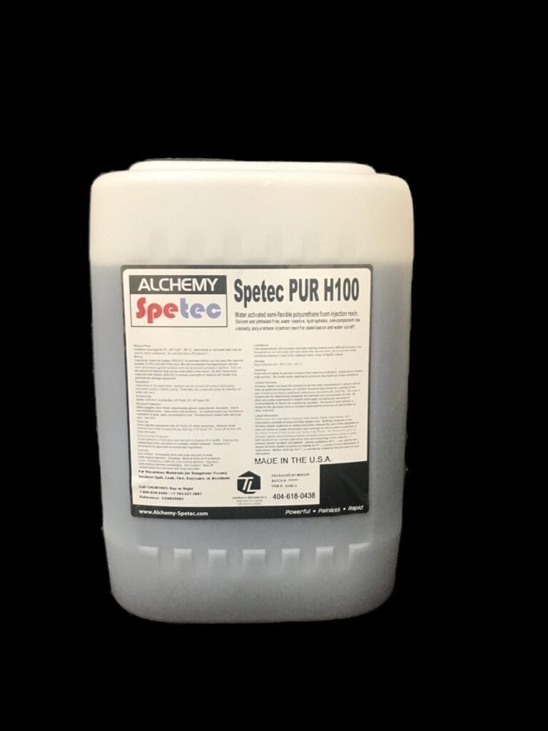 Spetec Pur H100 : Injection Resin 5 Gallon - metrosealant